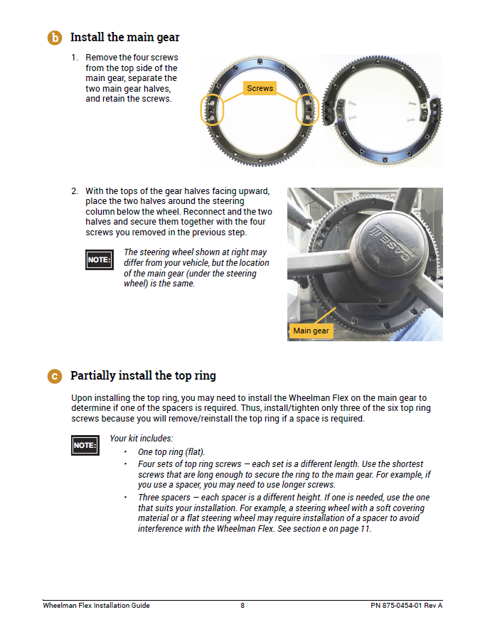 Wheelman Flex Installation Guide Fit Kit: Case IH rigid steering column ...