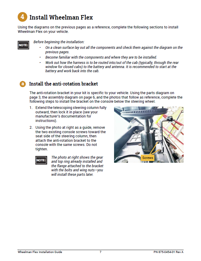 Wheelman Flex Installation Guide Fit Kit: Case IH rigid steering column ...